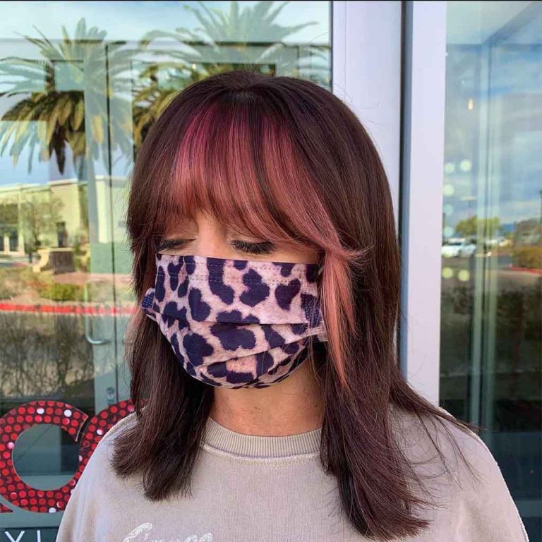 24 Wolf Cuts With Colored Bangs | HairAide